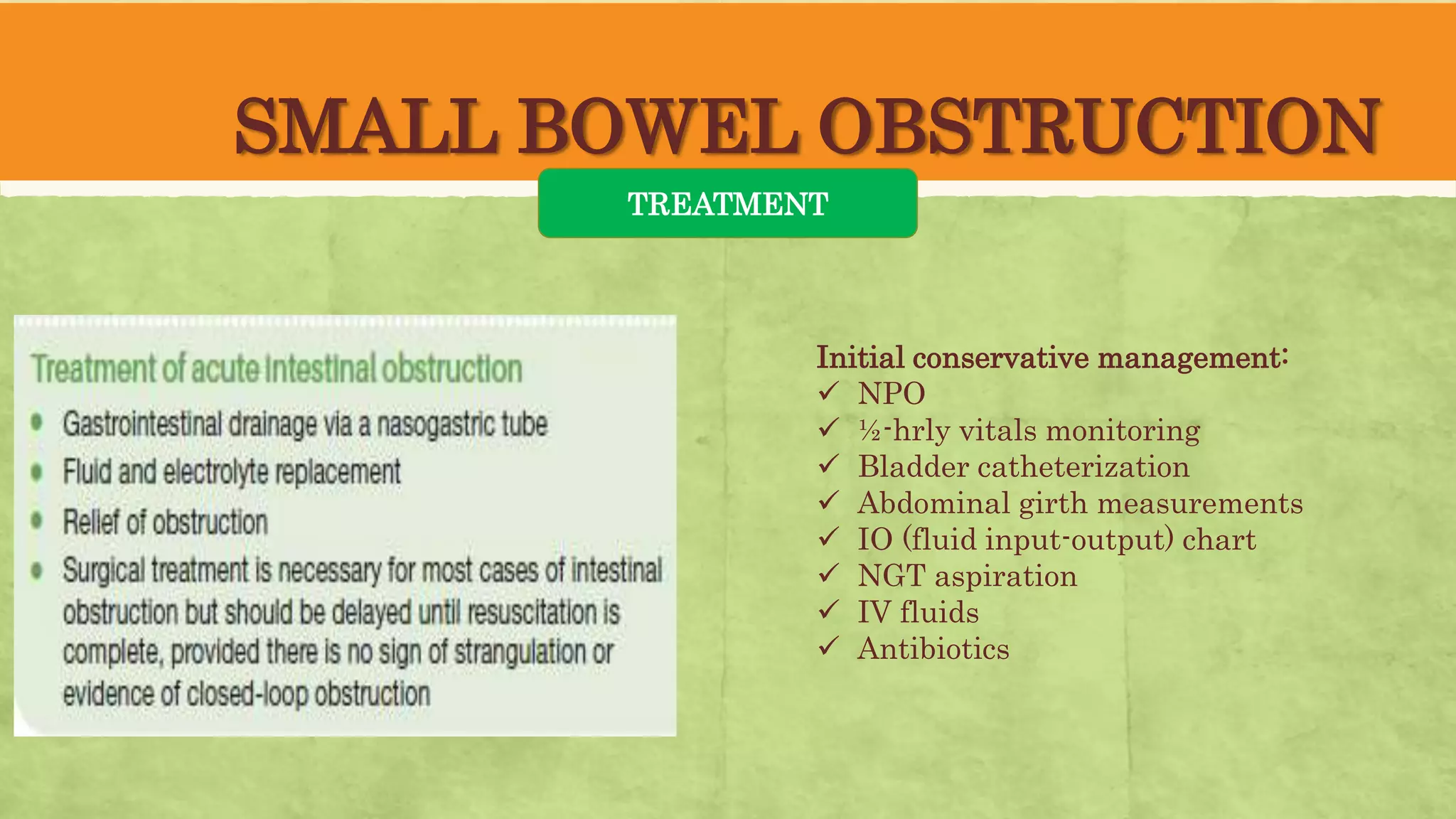 Small bowel obstruction/ Generalised abdominal pain | PPTX