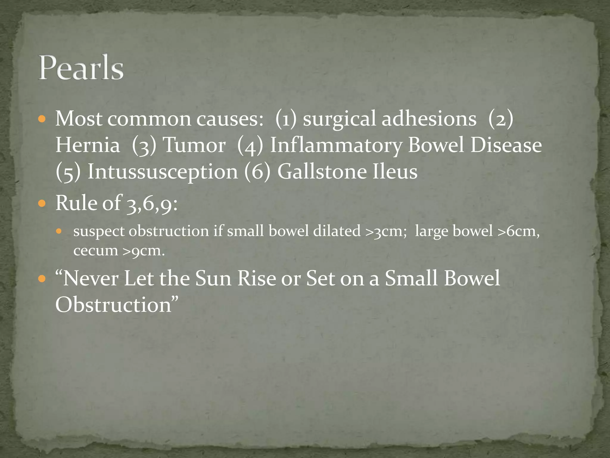 Small bowel obstruction (1) | PPTX
