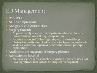 Small bowel obstruction (1) | PPTX