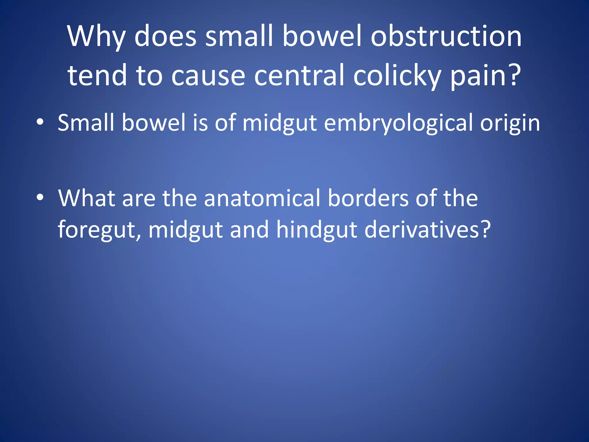 Small bowel obstruction cases - Julie Cornish | PPTX | Digestive ...
