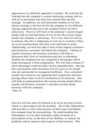 Small Business Consulting Report I. INTRODUCTION In this sma.docx