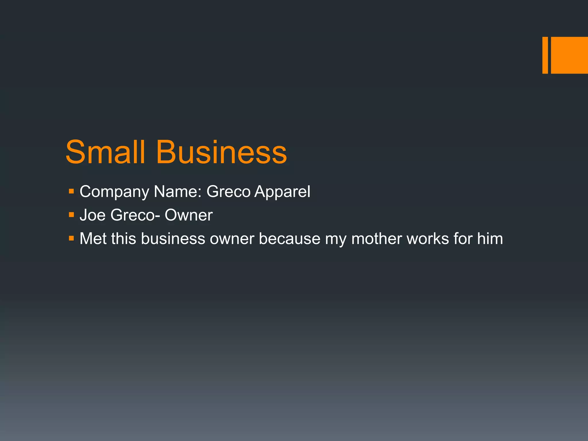 Small business interview | PPTX