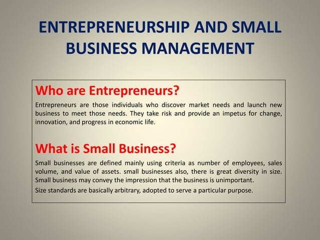 Small business management | PPTX
