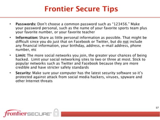 Frontier Secure: Handout for small business leaders on "How to be ...