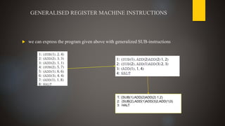 Small catalytic p systems simulating register machines | PPT