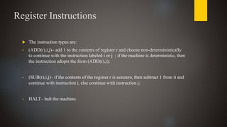Small catalytic p systems simulating register machines | PPT