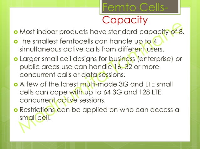 Small cells I : Femto cell | PDF