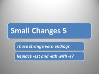 The Power of Small changes 5 | PPT | Free Download