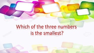 Smallest number in the set | PPTX