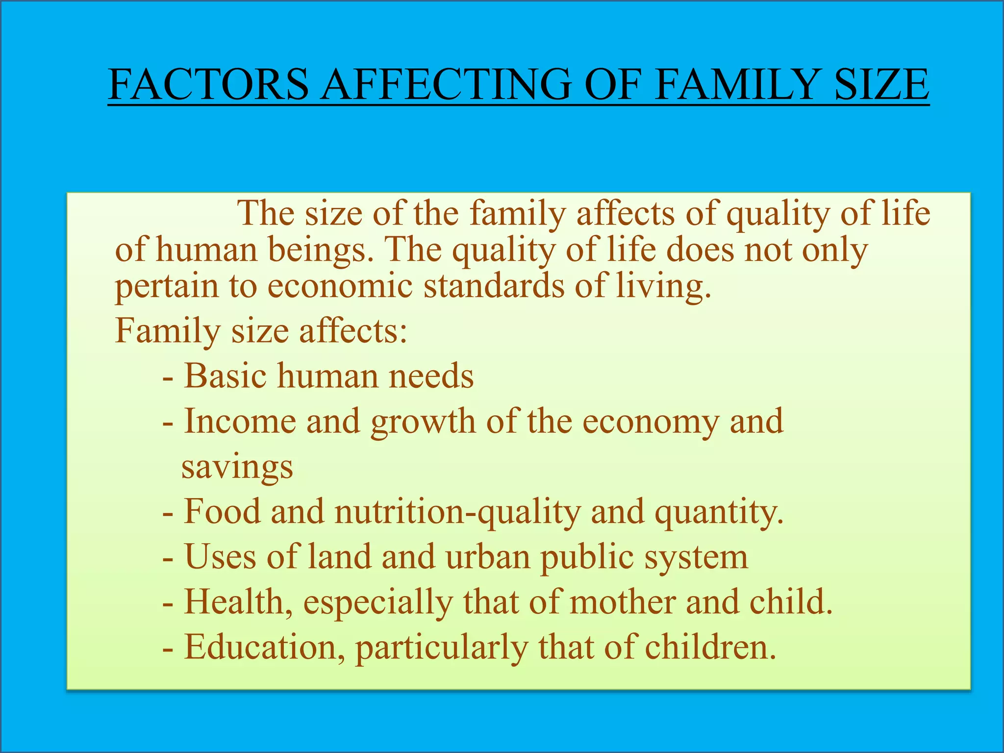 Small family norm - Community Health Nursing | PPTX