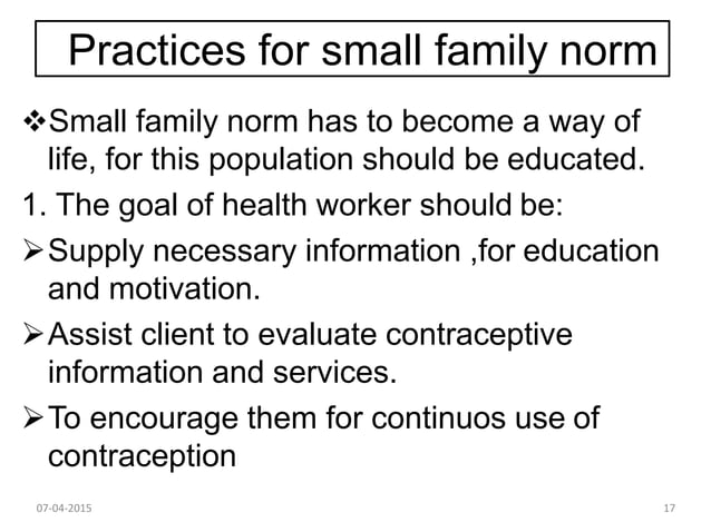 Small family norm | PPTX