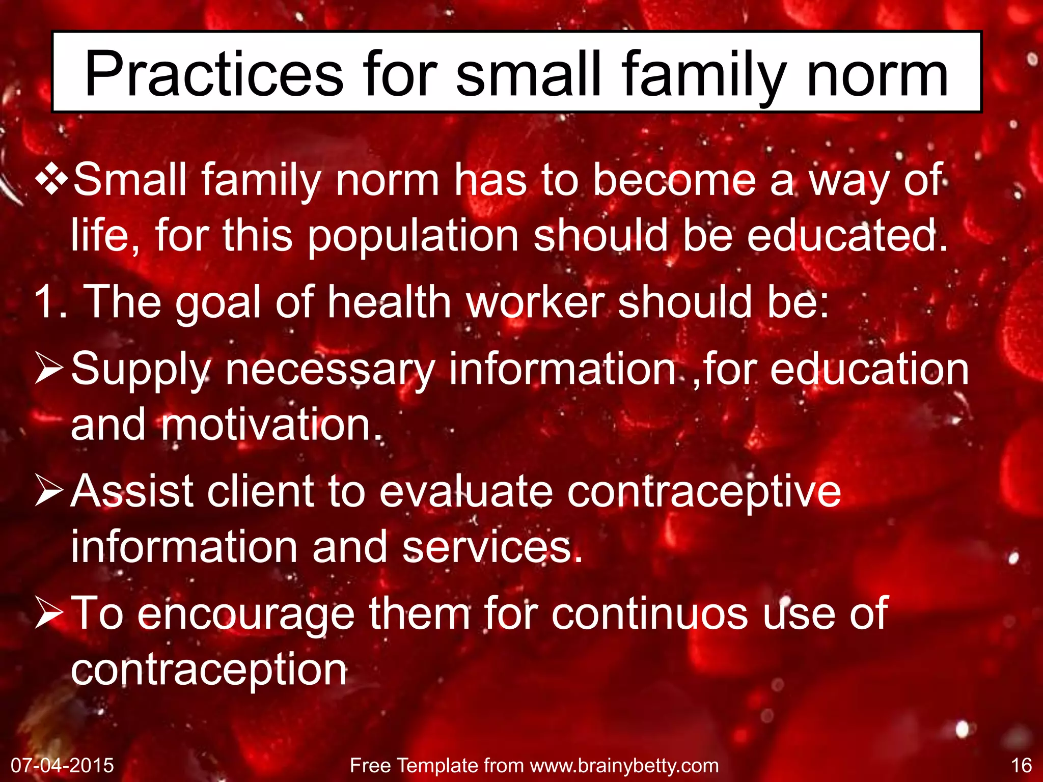 Small family norm and its importance | PPTX