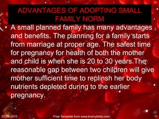 Small family norm and its importance | PPTX