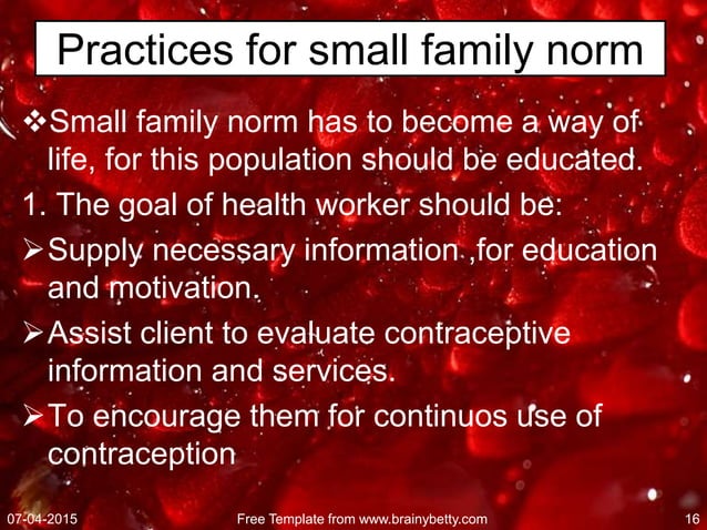 Small family norm and its importance | PPTX