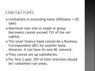 SMALL FINANCE BANKS | PPTX