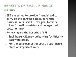 SMALL FINANCE BANKS | PPTX
