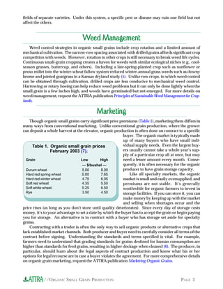 Organic Small Grain Production | PDF