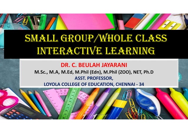 Small group whole class int. learning | PPT