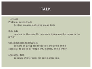 Small group communication | PPTX