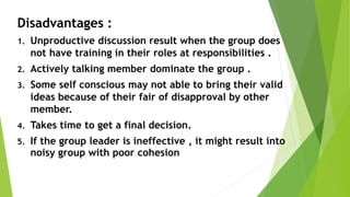Small group discussion and buzz group method | PPTX