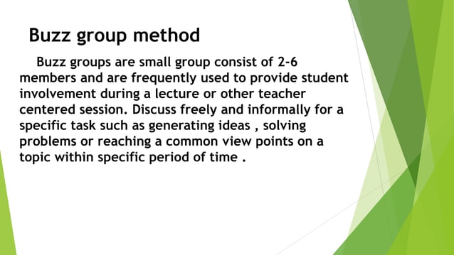 Small group discussion and buzz group method | PPTX | Educational ...