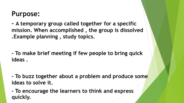 Small group discussion and buzz group method | PPTX | Educational Assessment | Education