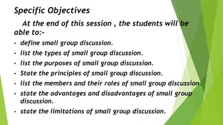 Small group discussion and buzz group method | PPTX