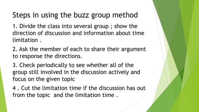 Small group discussion and buzz group method | PPTX | Educational ...