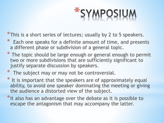 Small group discussion techniques | PPTX