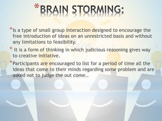 Small group discussion techniques | PPTX