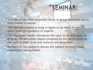 Small group discussion techniques | PPTX