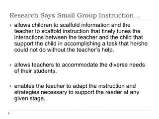 Small group instruction | PPTX