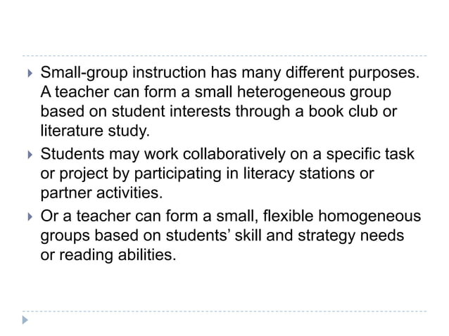 Small group instruction | PPTX