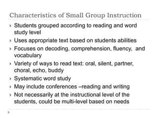 Small group instruction | PPTX