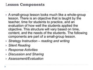 Small group instruction | PPTX
