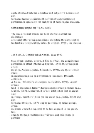 SMALL GROUP RESEARCH June 1999Salas et al. TEAM BUILDING.docx