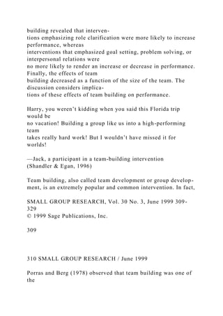 SMALL GROUP RESEARCH June 1999Salas et al. TEAM BUILDING.docx
