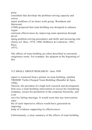 SMALL GROUP RESEARCH June 1999Salas et al. TEAM BUILDING.docx