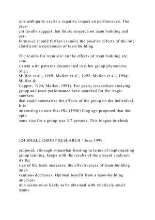 SMALL GROUP RESEARCH June 1999Salas et al. TEAM BUILDING.docx