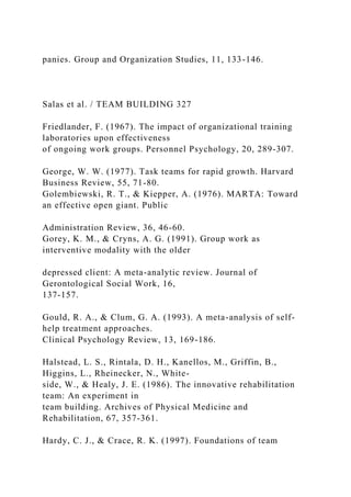 SMALL GROUP RESEARCH June 1999Salas et al. TEAM BUILDING.docx