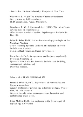 SMALL GROUP RESEARCH June 1999Salas et al. TEAM BUILDING.docx