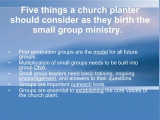 Small groups rick howerton - denom church planting network 11-09 | PPT