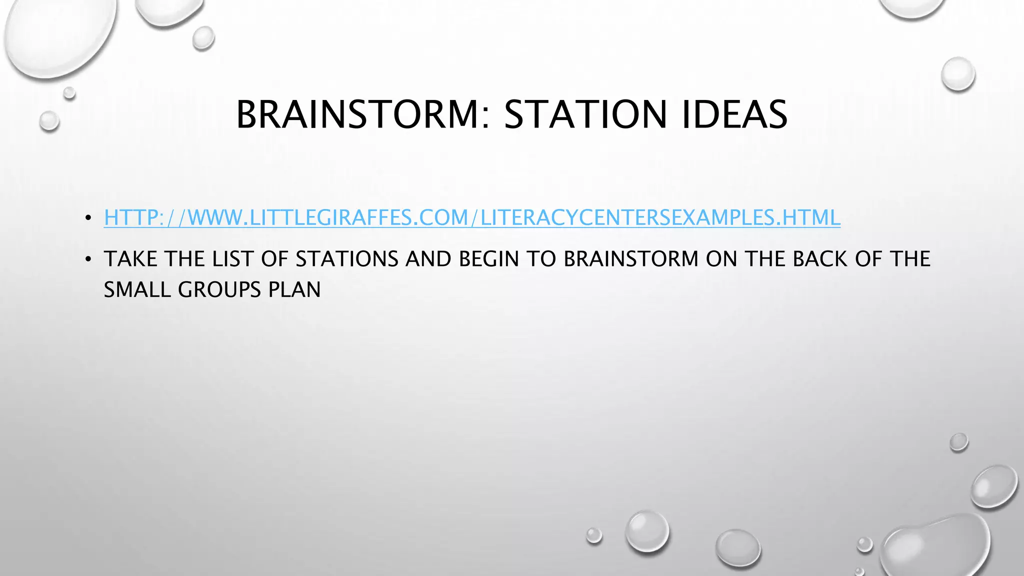 Small groups and stations | PPTX