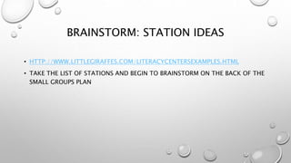 Small groups and stations | PPTX | Homework and Study | Education