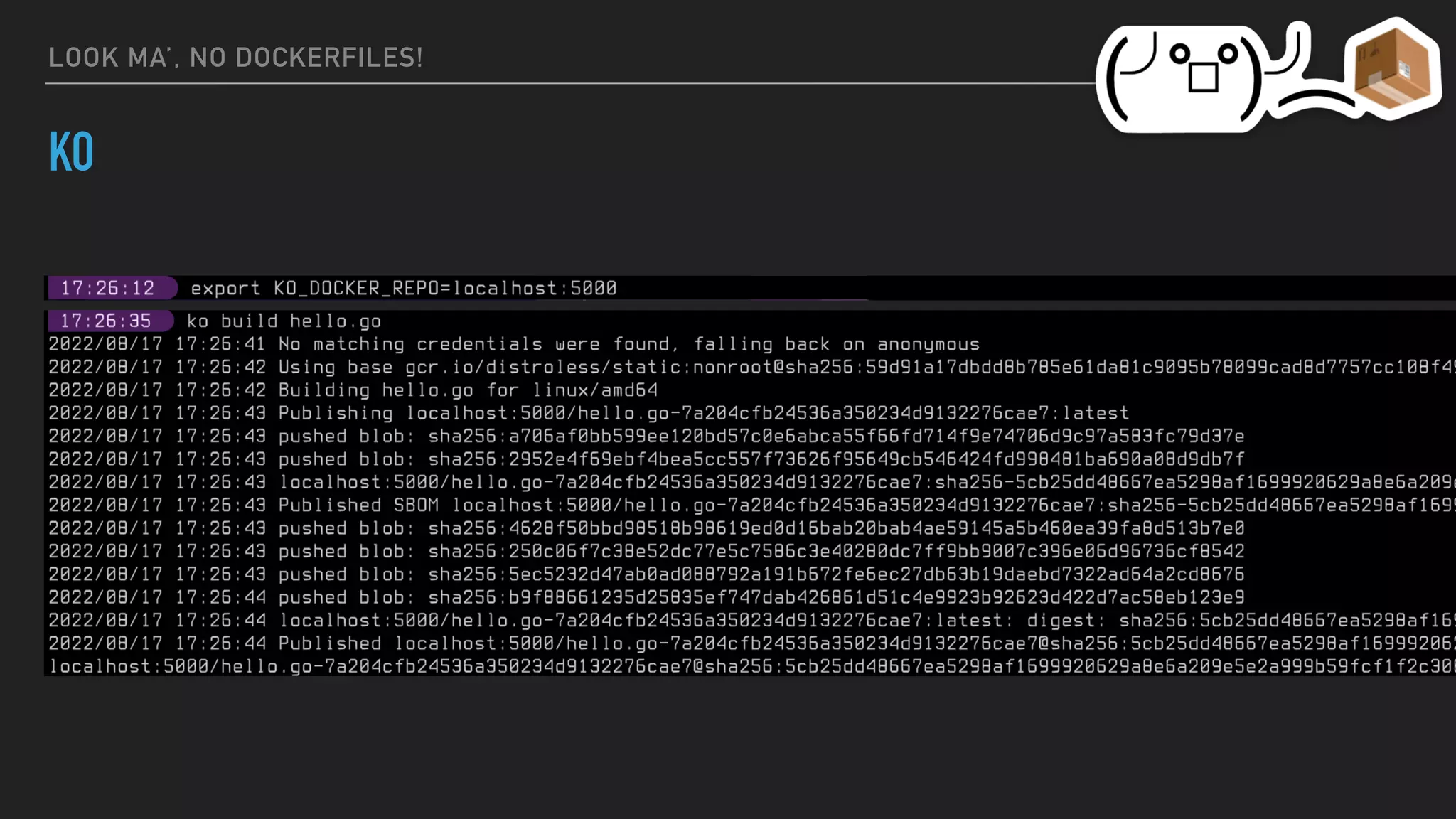 Look Ma' - Building Java and Go based container images without Dockerfiles | PPT