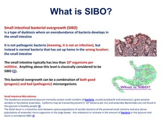 Small intestinal bacterial overgrowth (SIBO) | PPTX
