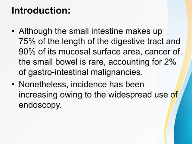 Small intestinal cancers | PPTX | Digestive Disorders | Diseases and ...