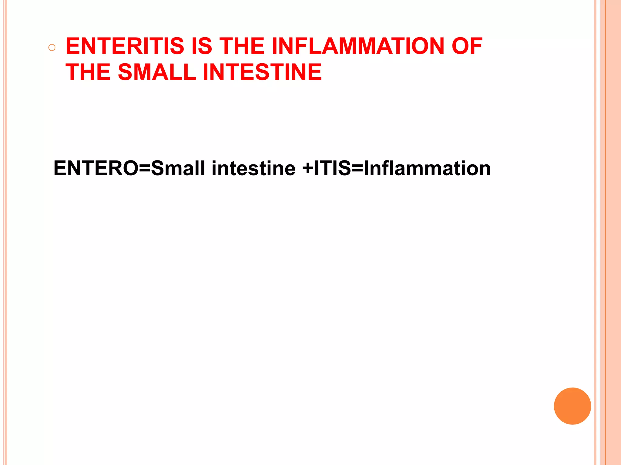 Small intestinal inflammation and infection | PPT