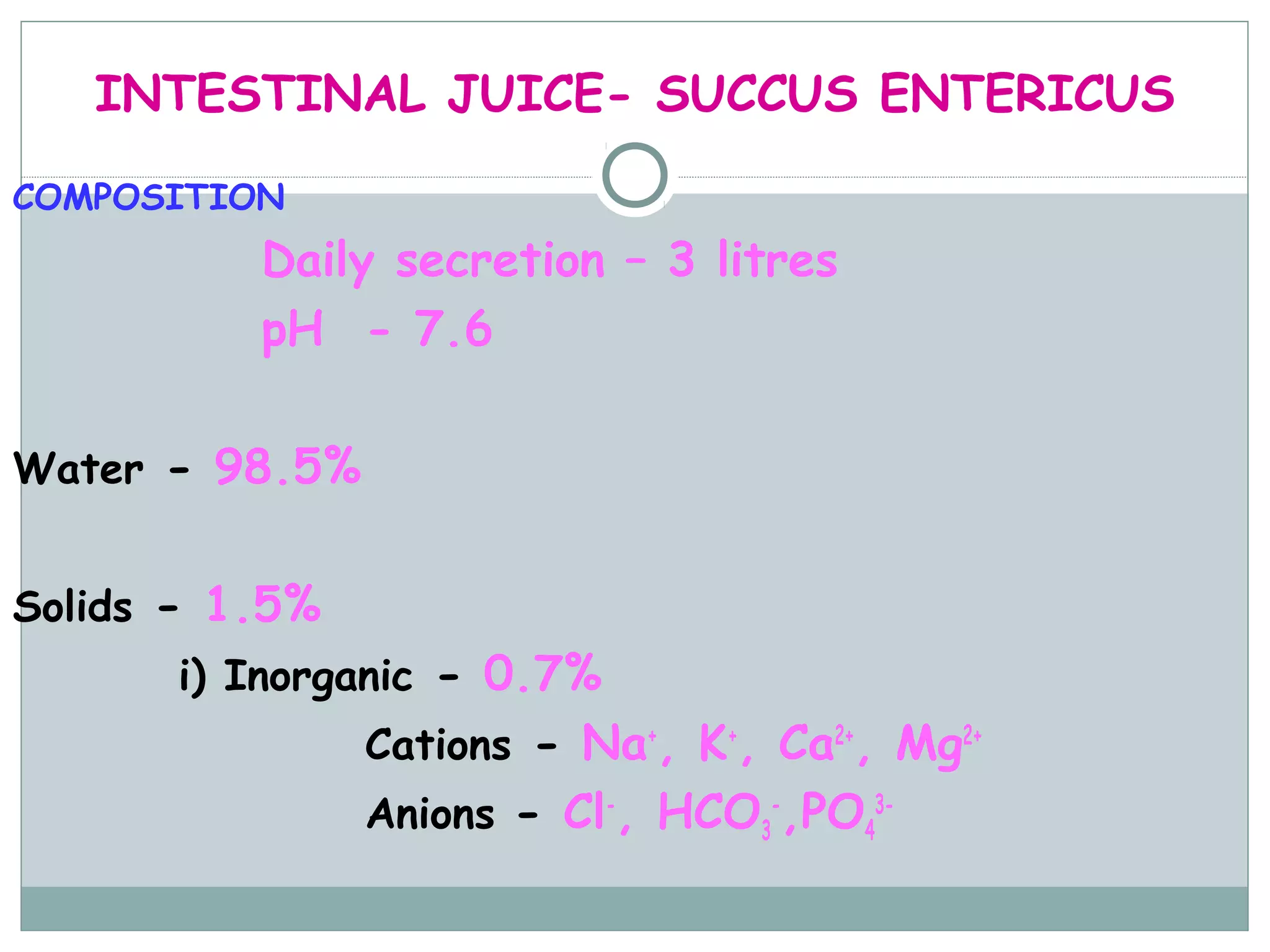Small intestine physiology | PPT