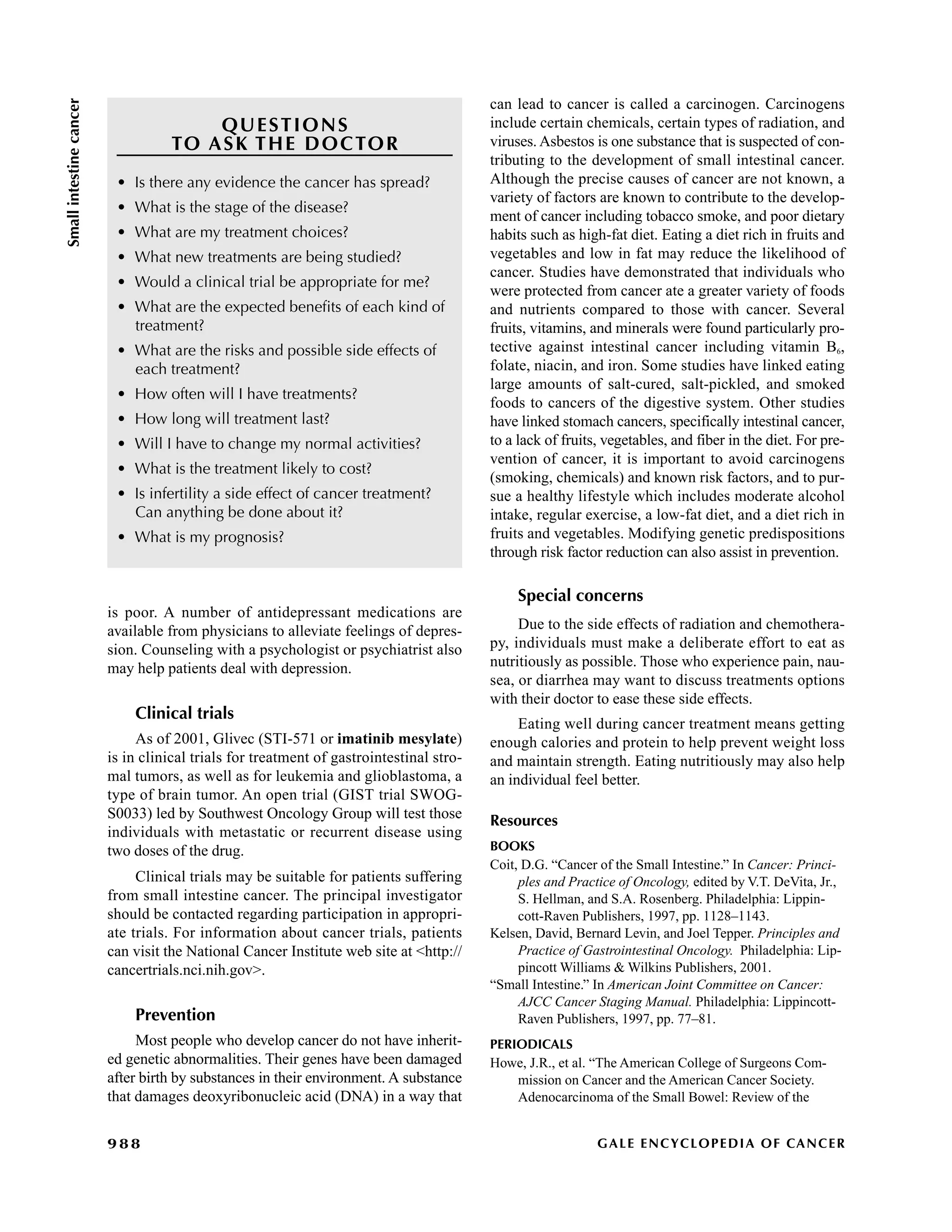 Small Intestine Cancer | PDF